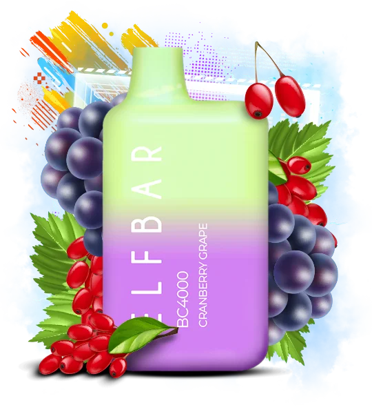 Одноразова Pod-система Elf Bar BC4000 CRANBERRY GRAPE. Купити одноразку ...