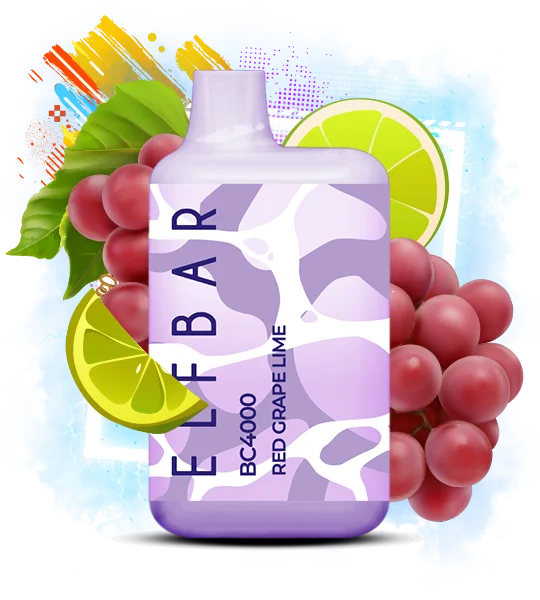 Одноразова Pod-система Elf Bar BC4000 Red Grape Lime. Купити одноразку ...